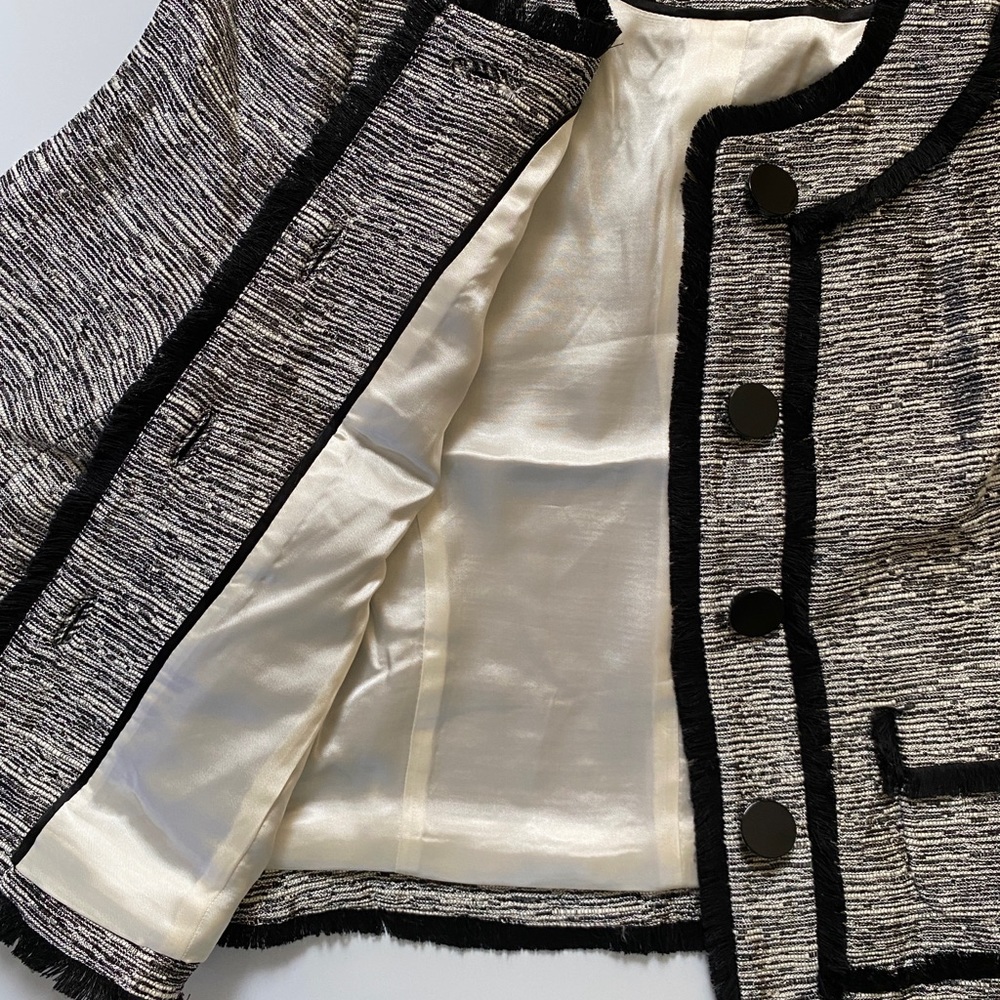 Kate Spade Metallic Tweed Jacket And Skirt - Gem